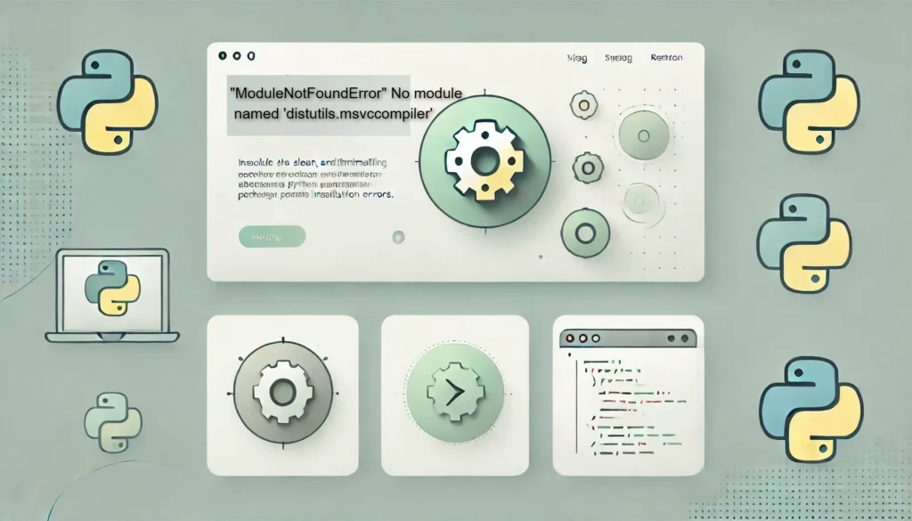 ModuleNotFoundError No module named 'distutils.msvccompiler'