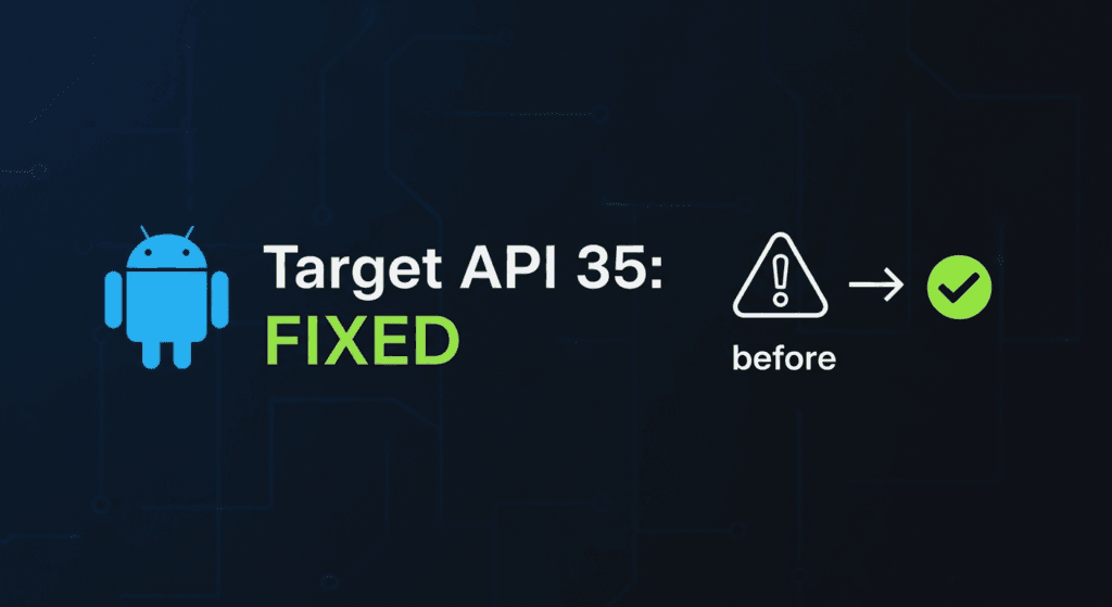 [Fixed] App must target Android 15 (API level 35) or higher - Pratik Pathak